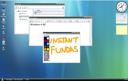 Windows4all, a virtual online operating system